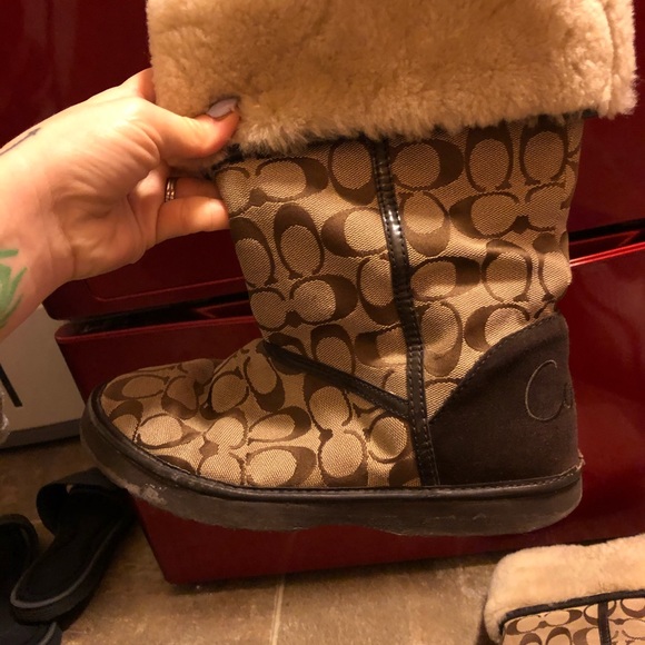 Coach | Shoes | Coach Fur Boots | Poshmark